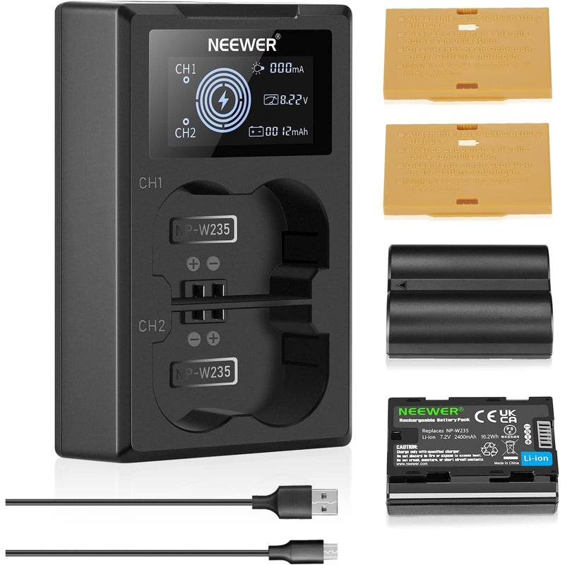 Neewer NP-W235 Dual Battery Charger Set, 2 Pack Batteries – Katstorm Photography